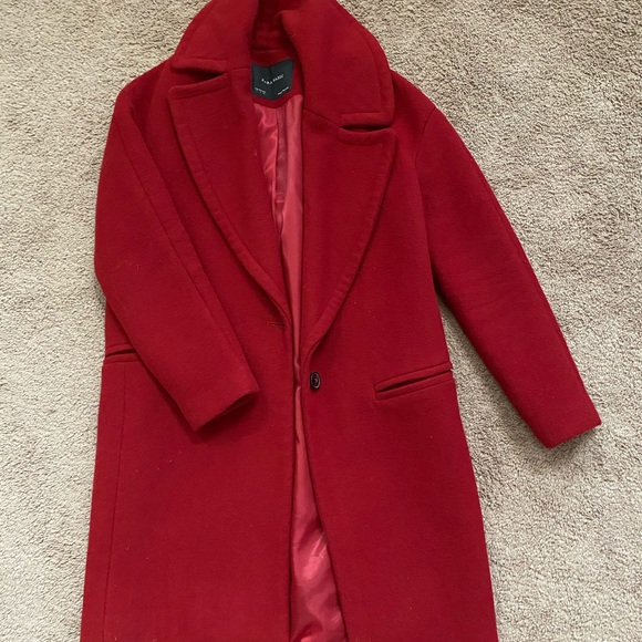 Zara | Jackets & Coats | Zara Red Jacket | Poshmark